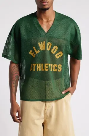 Elwood Graphic Football Jersey In Kelly Green - 70% Off | Editorialist